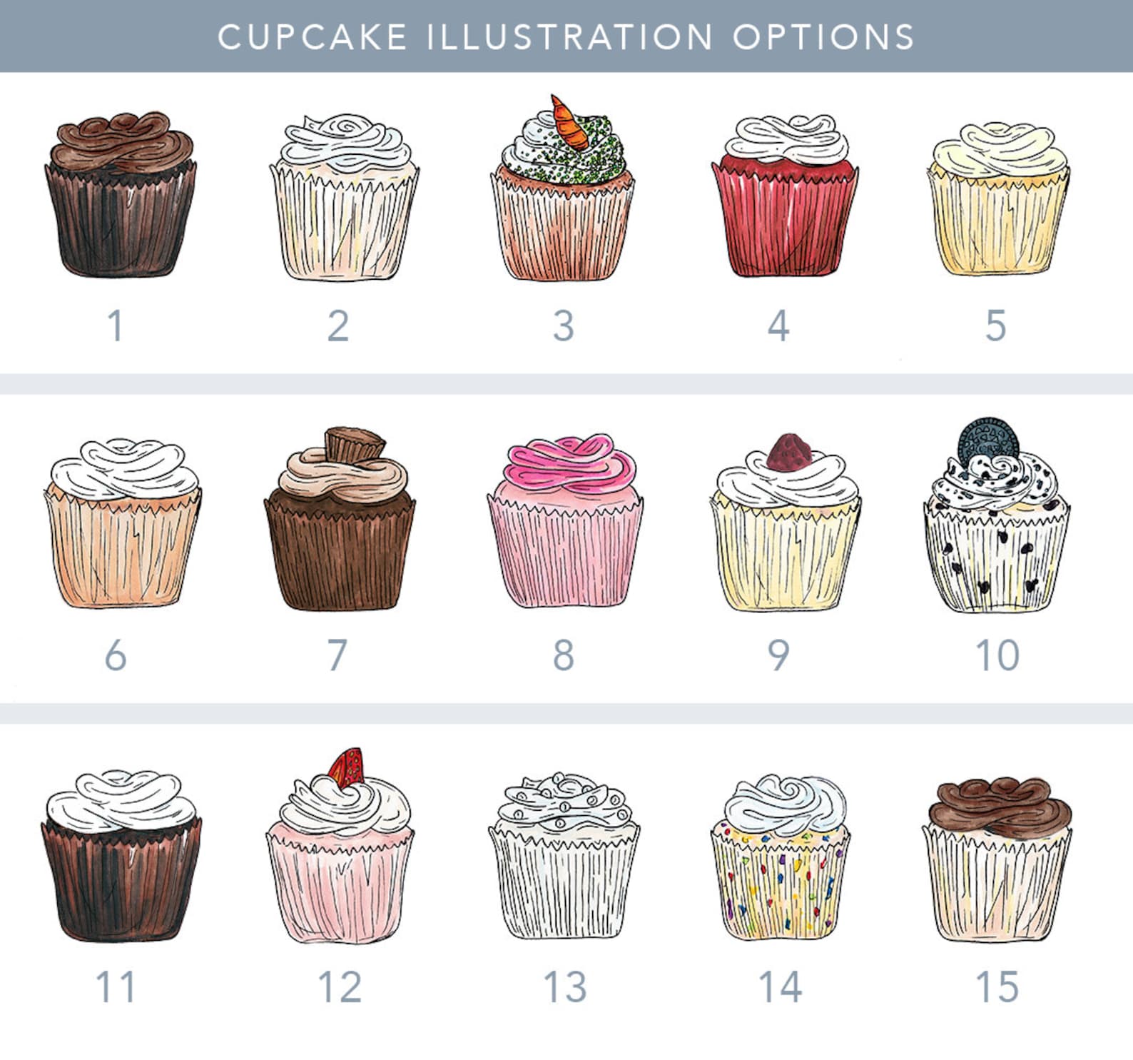 Custom Cupcake Flavor Sign: Wedding Dessert Menu (10x8 Print) - Etsy