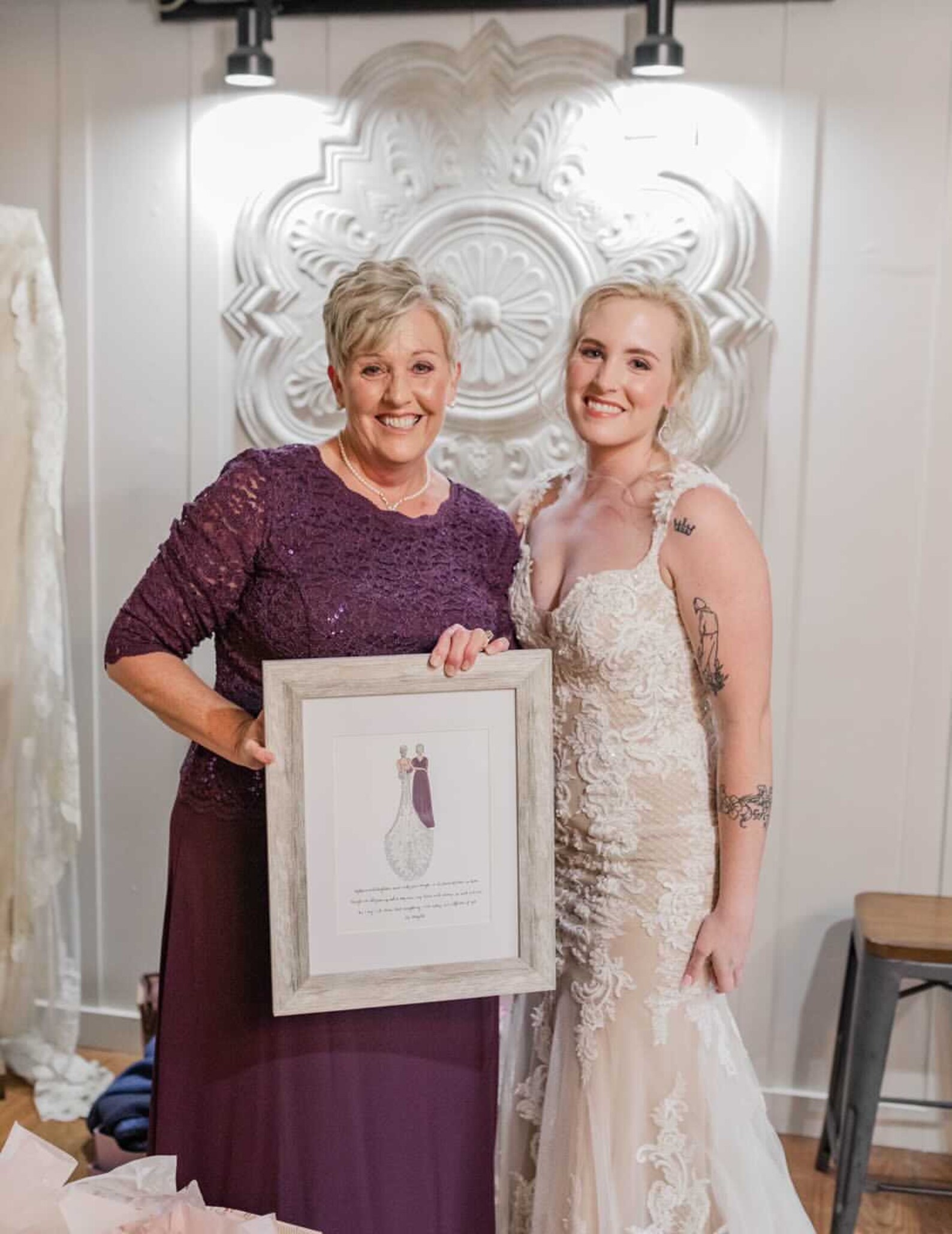 Custom Grandmother of the Bride Drawing Print, Personalized Day of ...
