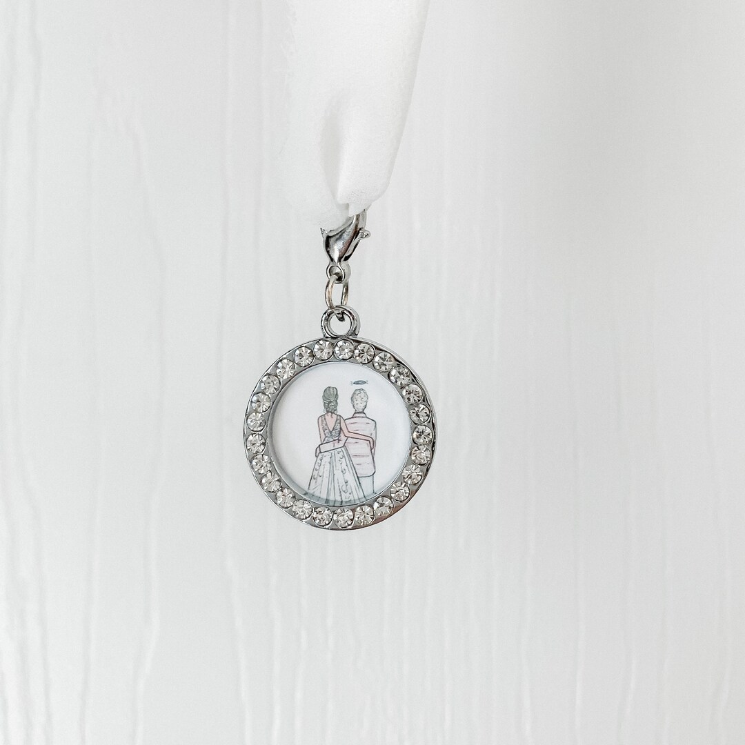 Remembrance Charm Add-on: Custom Drawing Wedding Bouquet Memory - Etsy