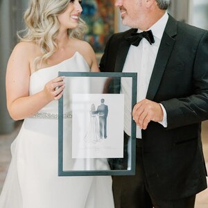 Custom Father of the Bride Gift Drawing From Daughter in YOUR Dress and ...