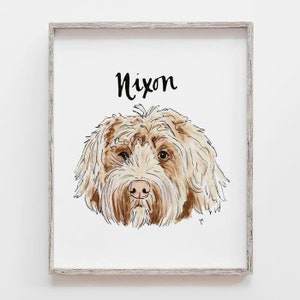 Custom Pet Portrait Drawing, Illustration Print, Gift, for the Home ...