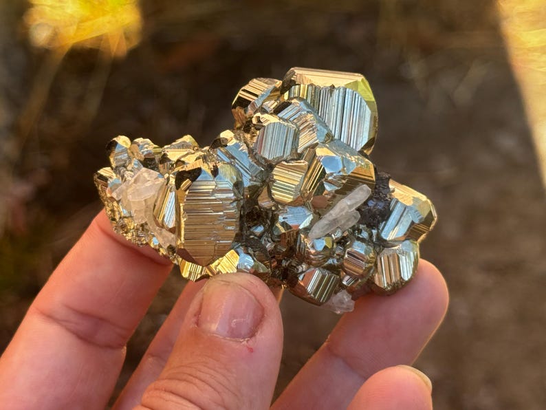 Huanzala Pyrite With Rare Calcite and Sphalerite From Peru, Golden ...