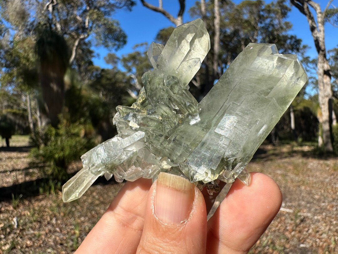 Complex Faden Himalayan Green Chlorite Quartz With Glassy Luster ...
