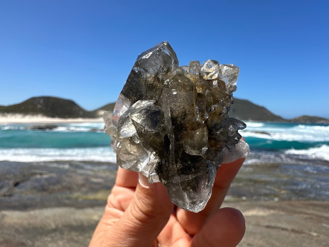 Complex Himalayan Cluster With Tourmaline Inclusions, Drusy Incredibly ...