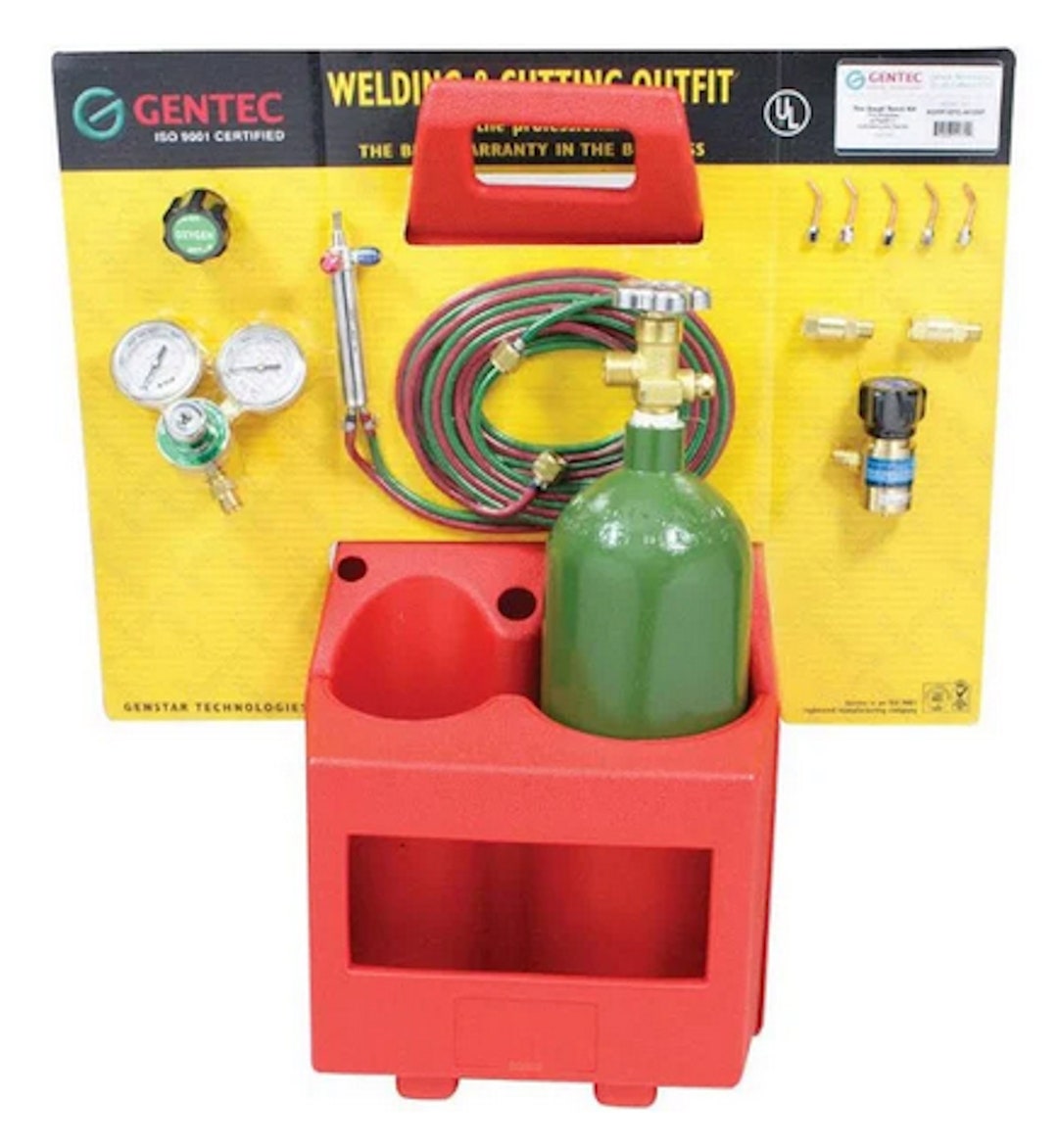 Gentec Small Torch Caddy Kit, Oxygen/propane Torch Handle, Hoses, Five ...