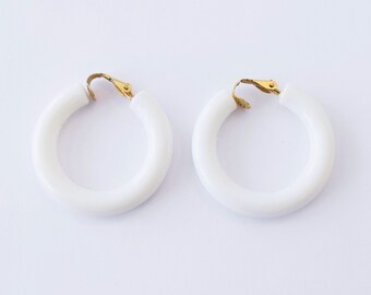 Plastic hoop earrings | Etsy