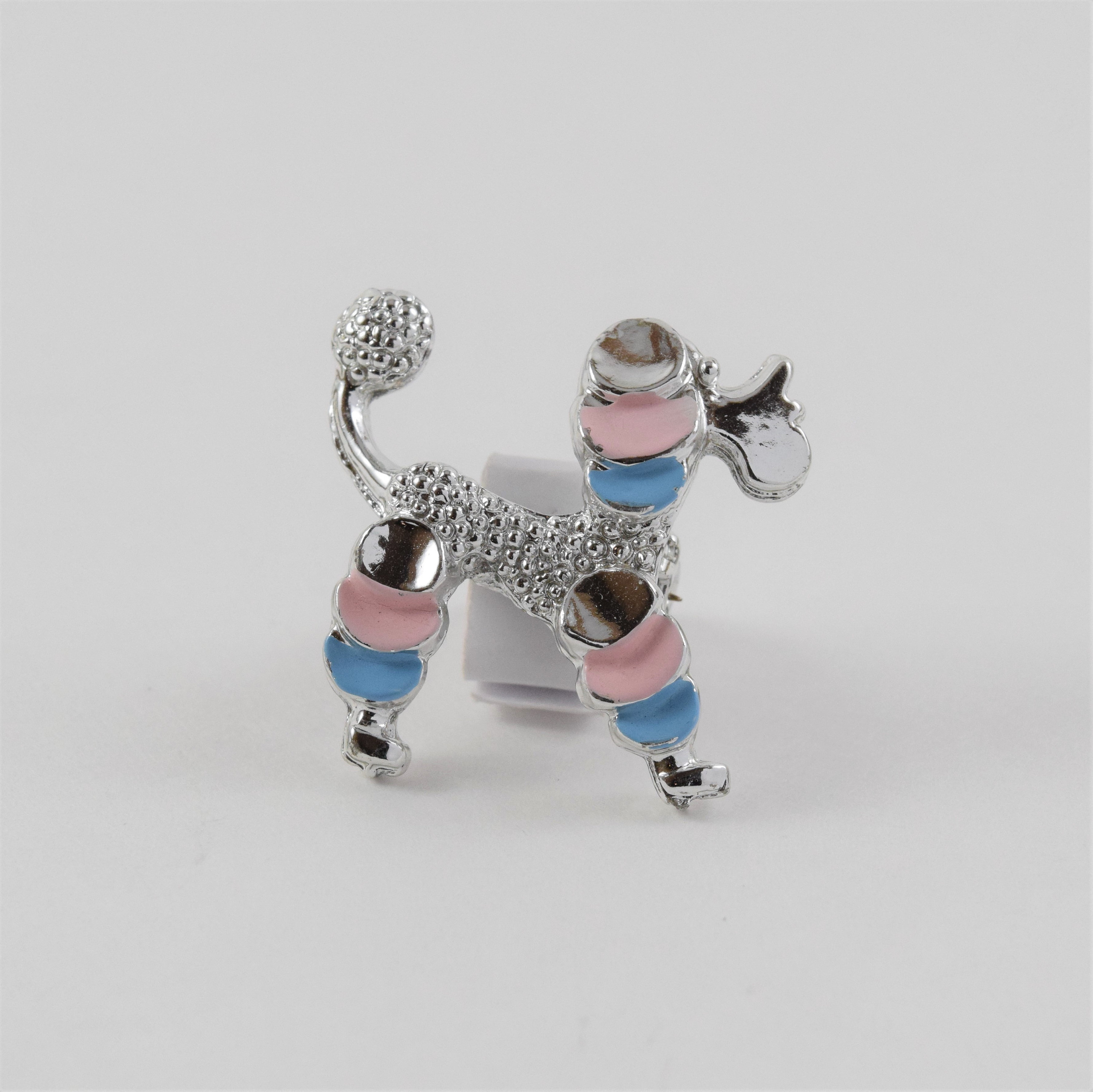 Lot of 2 Vintage Hand-painted Enamel Poodle Pins - Etsy
