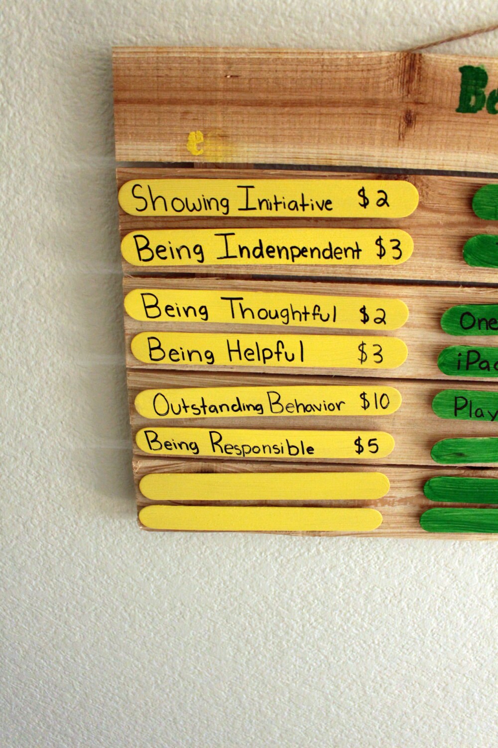 Behavior Bank chore Chart Discipline System | Etsy