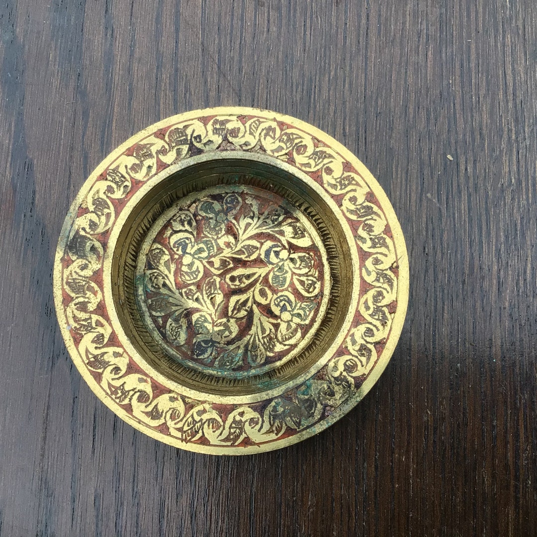 Vintage Brass Plate Ring Dish, Jewelry Dish, Key Dish - Etsy
