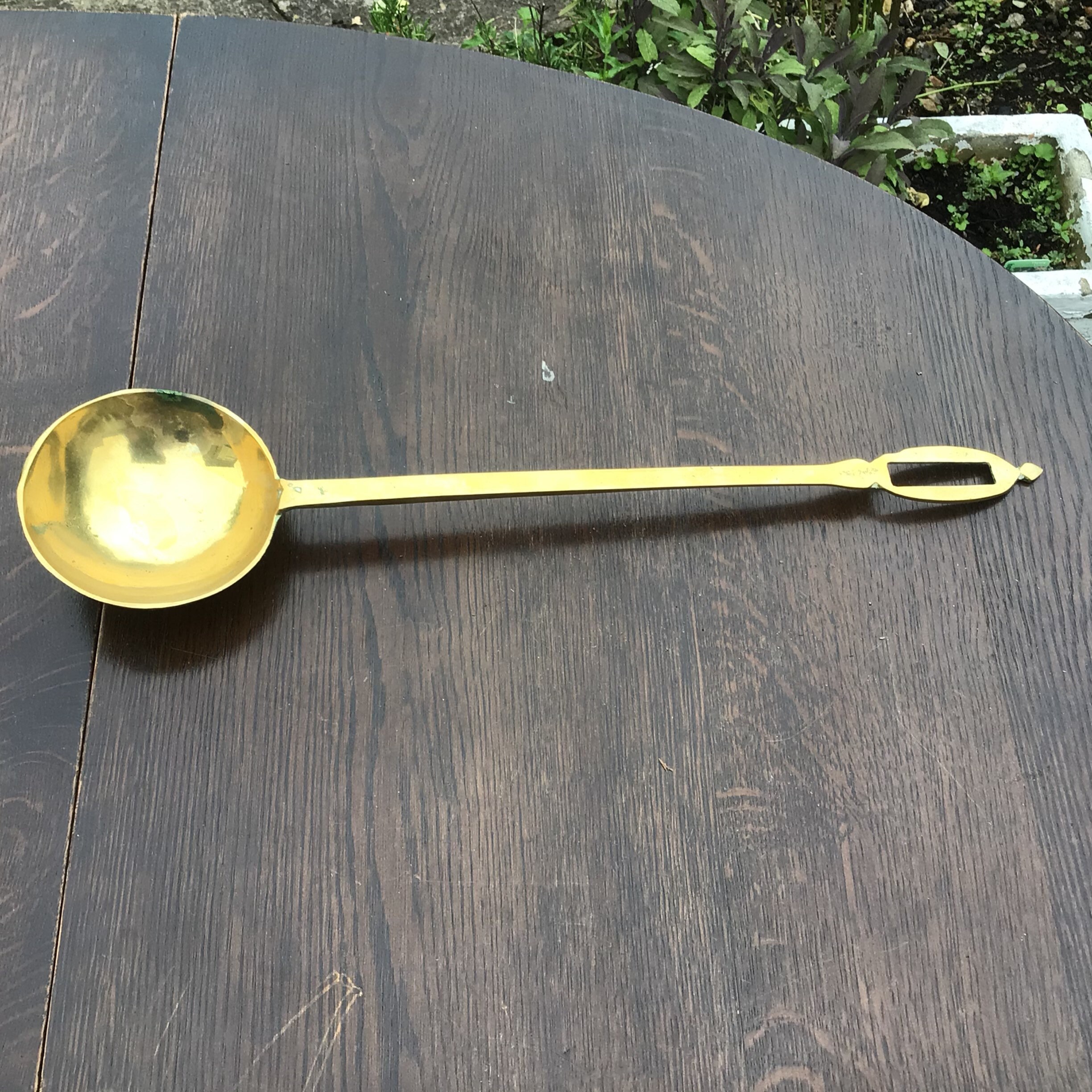 Vintage Large Brass Spoon - Etsy
