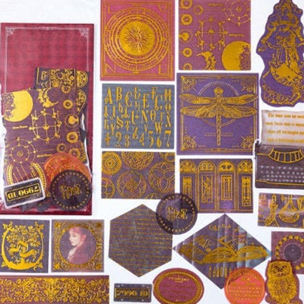 Gold Scroll Stickers - Etsy