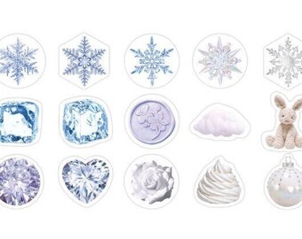 Ice Crystal Stickers - Etsy