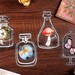 Bottled Nature Stickers, Clear, Flowers, Planets, Mushrooms ...