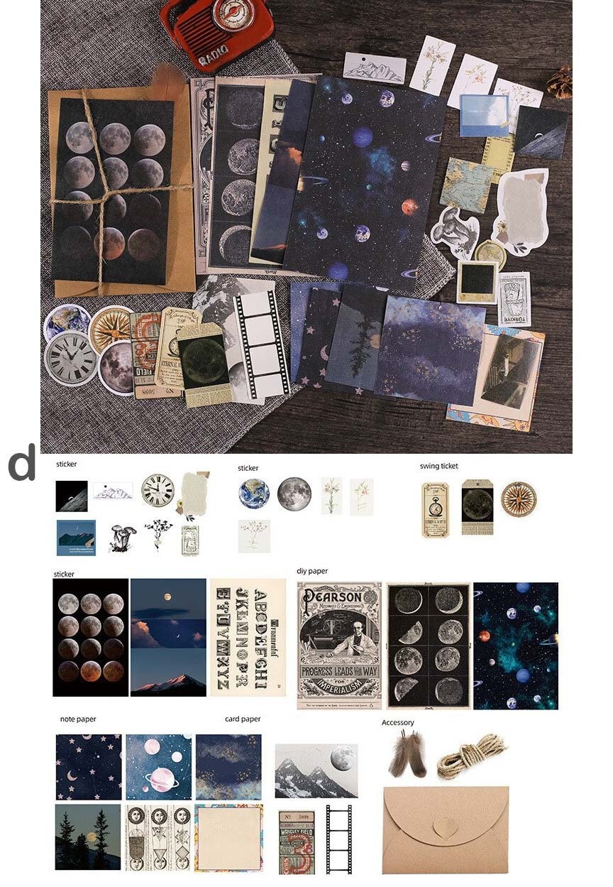 Assorted Mix Stationery Set Paper Stickers Floral - Etsy