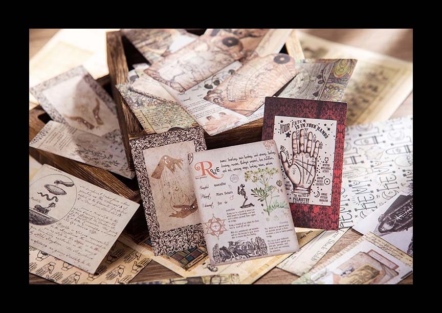 Alchemy Paper Set Books Celestial Moon Stars Palm | Etsy