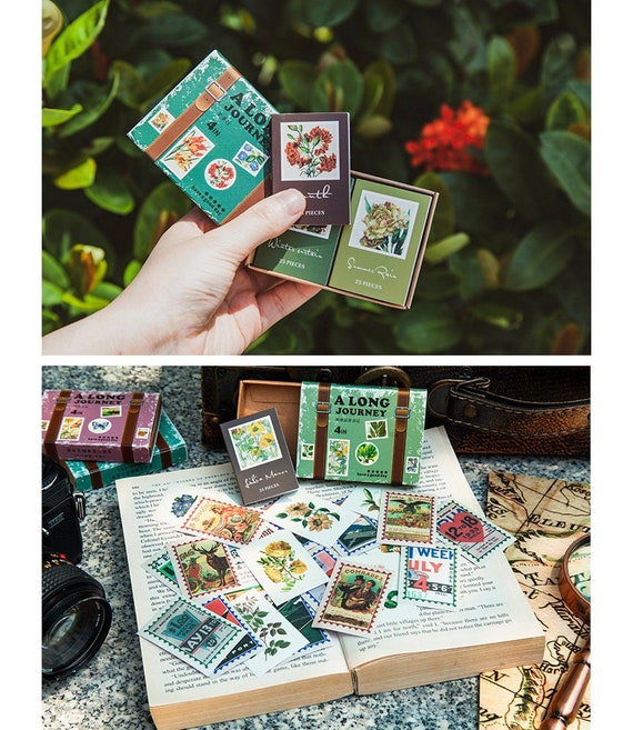 Journey Sticker Books Sheets Nature Floral Paintings - Etsy