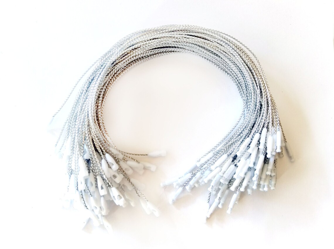 Silver Hang Tag String Short & Long Sizes Gift Tag Cord | Etsy
