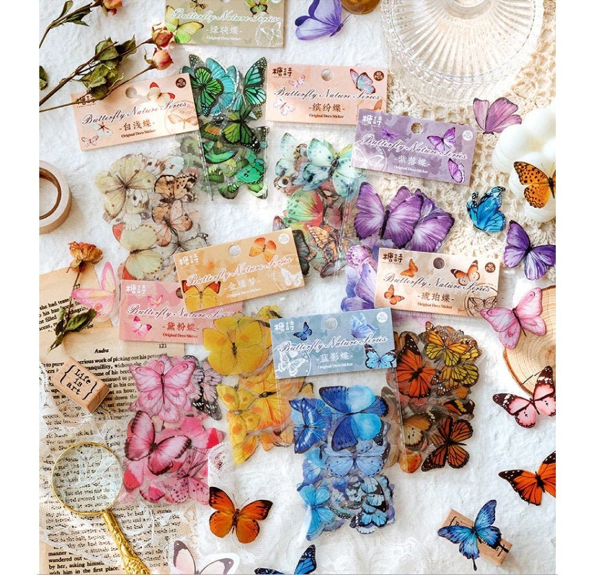 Butterfly Stickers Wings Multi Colored Colorful Pretty Nature Garden ...