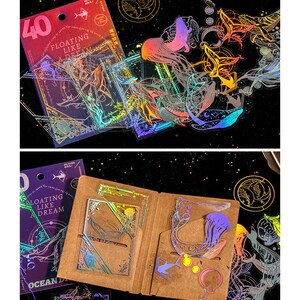 Floating Stickers, Clear, Nature, Mountains, Magic, Ocean, Iridescent ...