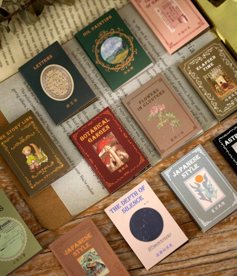 Mini Paper Books Parchment Sheets Astrology Botanical - Etsy