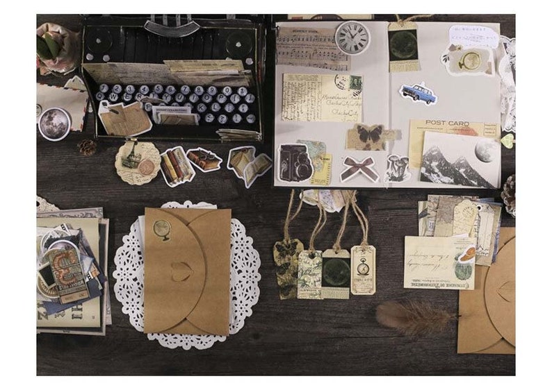 Assorted Mix Stationery Set Paper Stickers Floral - Etsy