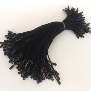 Black Cotton Hang Tag Strings 100pcs Rope Fasteners Snap - Etsy