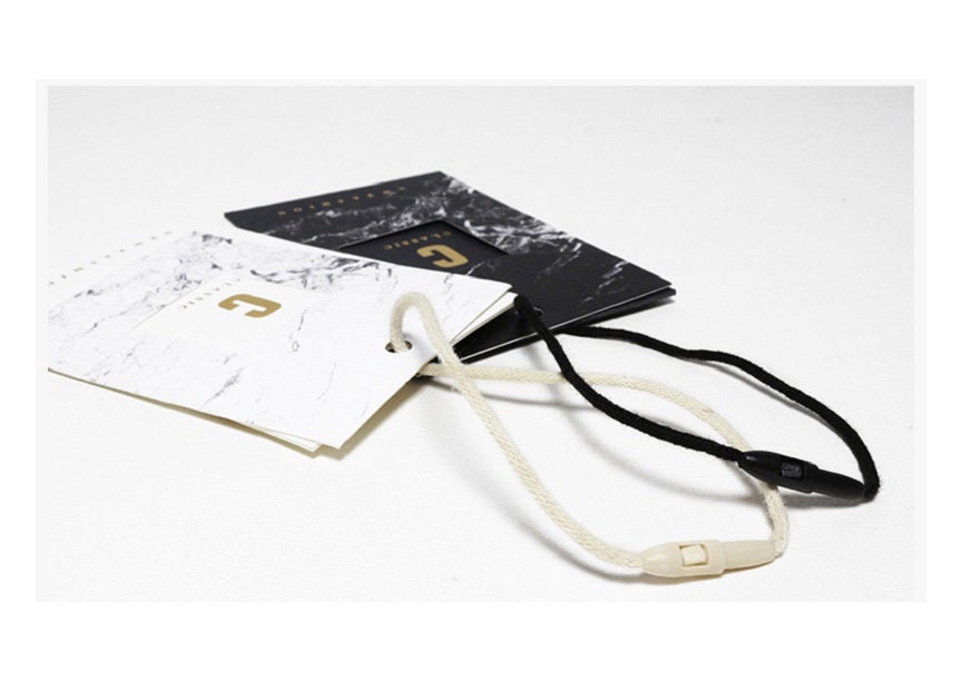 Black Cotton Hang Tag Strings 100pcs Rope Fasteners Snap - Etsy