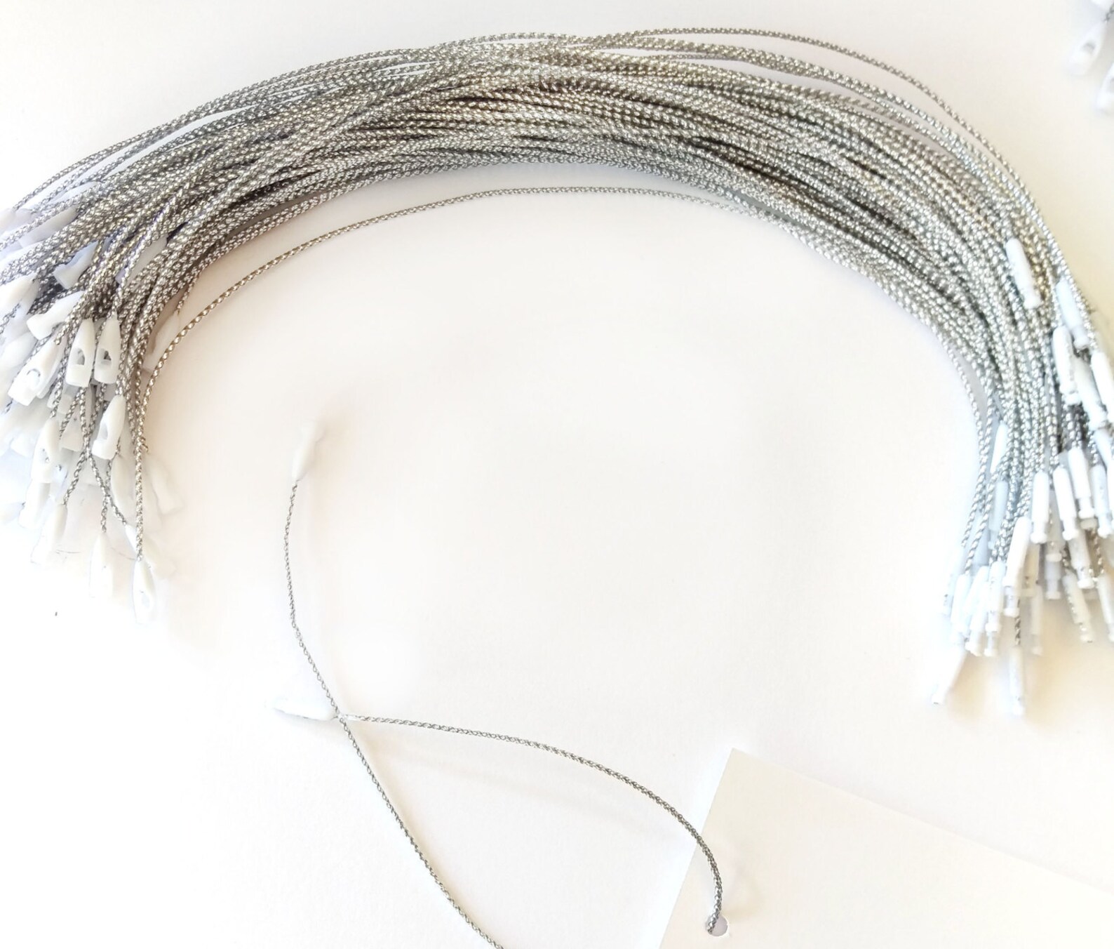 Silver Hang Tag String Short & Long Sizes Gift Tag Cord | Etsy