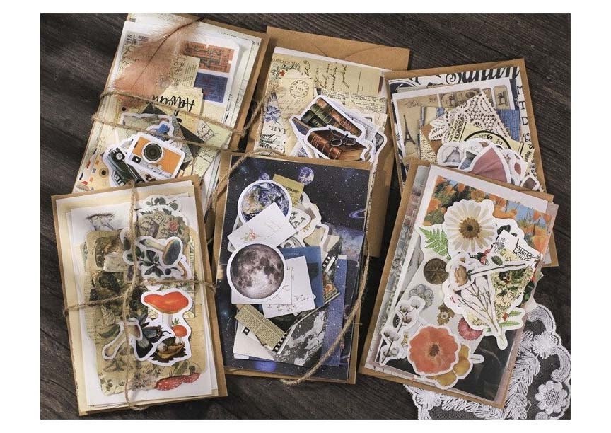 Assorted Mix Stationery Set Paper Stickers Floral - Etsy