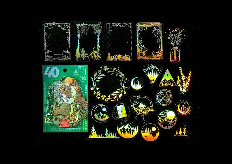 Floating Stickers Clear Nature Mountains Magic Ocean - Etsy