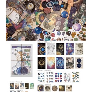 Frosted Sets, Mixed Stationery, Paper, Stickers, Flowers, Plants, Space ...