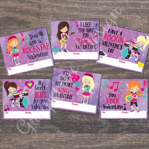 Kids Valentine Cards - Rockstar Valentine Cards - Guitar Valentines ...
