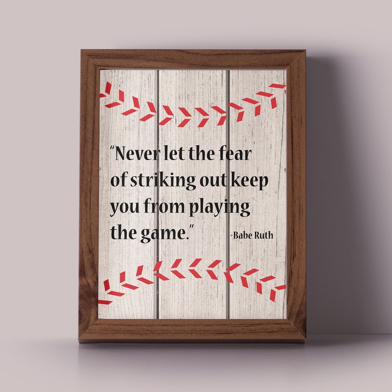 Babe Ruth Quote - Etsy