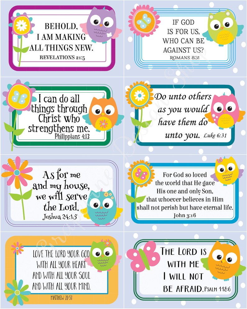 Scripture Memory Cards For Kids 24 Bible Verse Cards For Etsy Scripture Memory Cards For Kids 24 Bible Verse Cards For Etsy