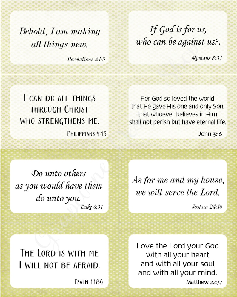 Scripture Memory Cards Adult Bible Verse Cards Instant - Etsy