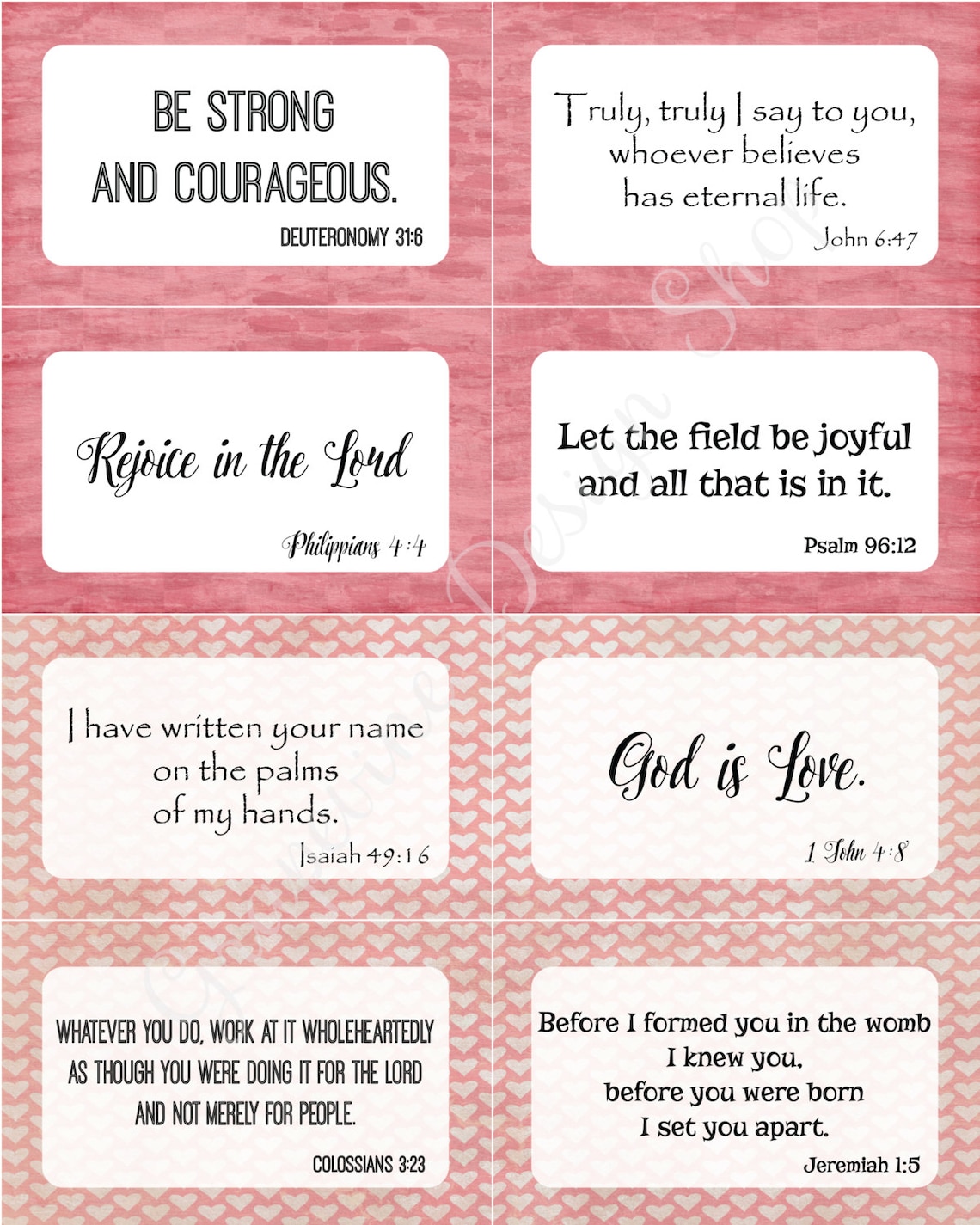 Scripture Memory Cards Adult Bible Verse Cards Instant - Etsy