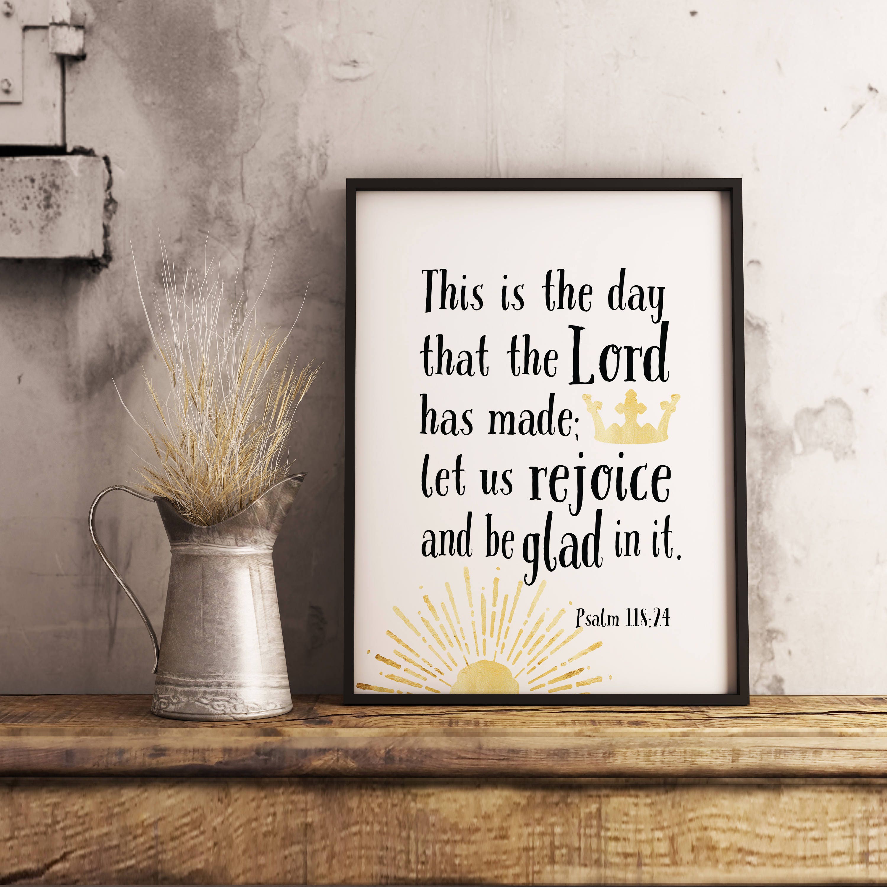 Scripture Print This is the Day That the Lord Has Made... | Etsy
