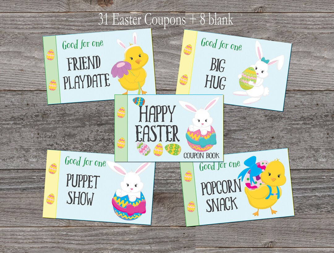 Easter Coupon Book - Easter Gift for Kids - Easter Basket Stuffer ...
