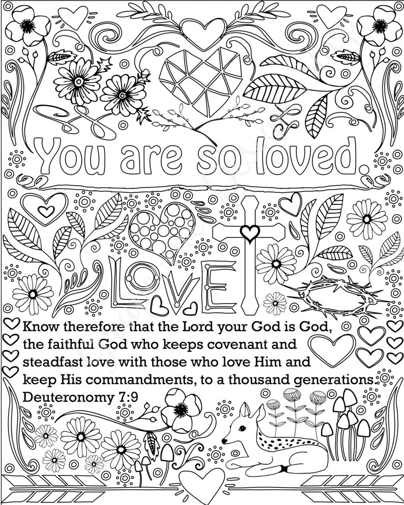 Bible Verse Coloring Pages – Set of 5 Christian Printables (PDF ...