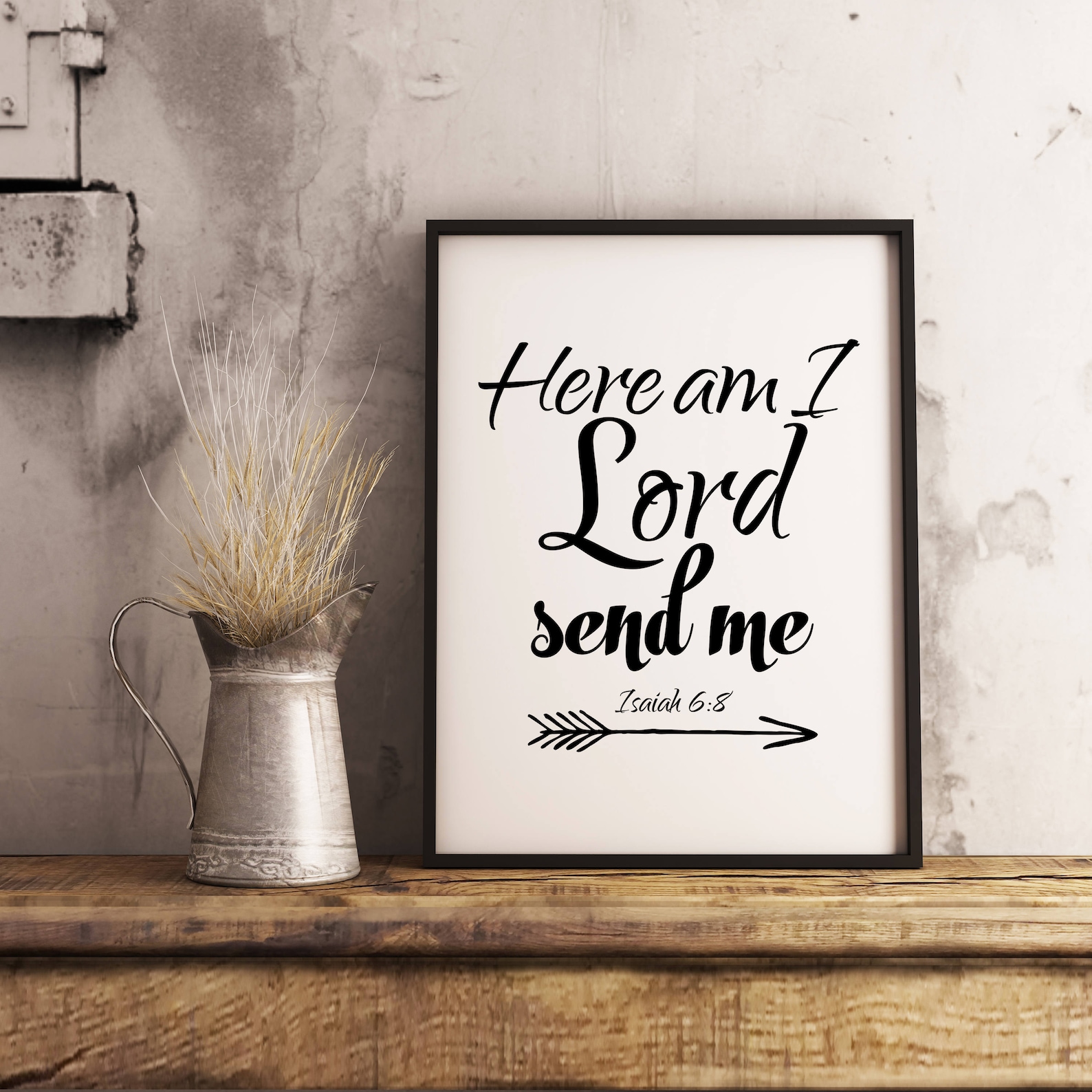 Bible Verse Print Scripture Print Here Am I Lord Send Me. - Etsy