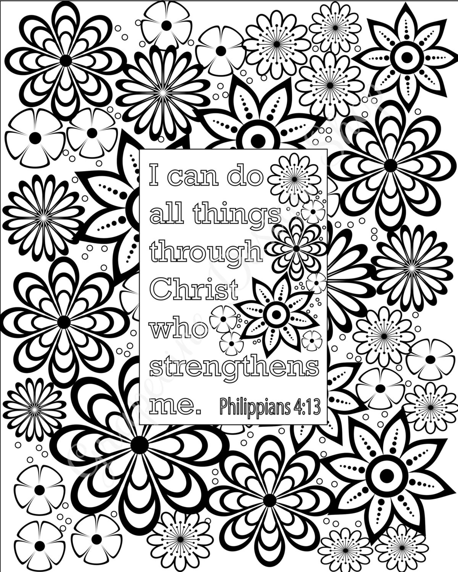 Flower Coloring Pages Bible Verse Coloring Sheets Set of 5 - Etsy Canada