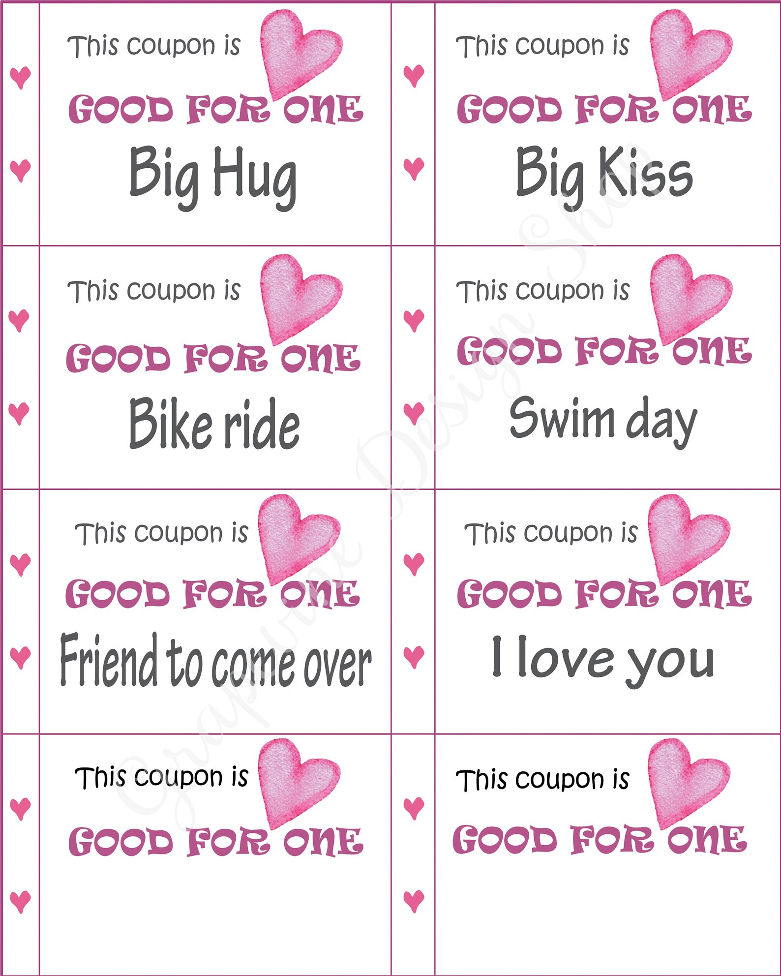 Valentine Kids Coupon Book Valentine Coupons Children - Etsy