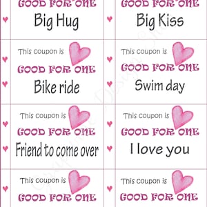 Valentine Kids Coupon Book Valentine Coupon Children Valentine Gift ...