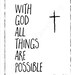 With God All Things Are Possible. Christian Print. Math. 19:26 - Etsy