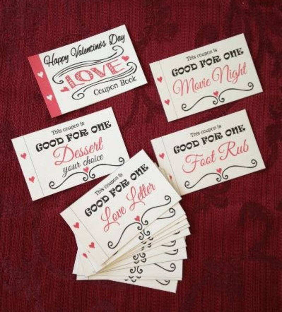 Valentine's Day Printable Coupon Book – DIY Gift for Him or Her (PDF ...