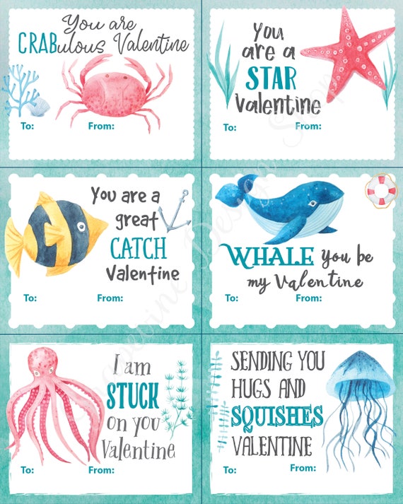 Sea Valentines Printable Ocean Valentine Activity Pack ⋆ Sugar,