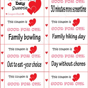 Kids Valentine's Day Coupon Book - Valentine's Kids - Coupon Book for ...