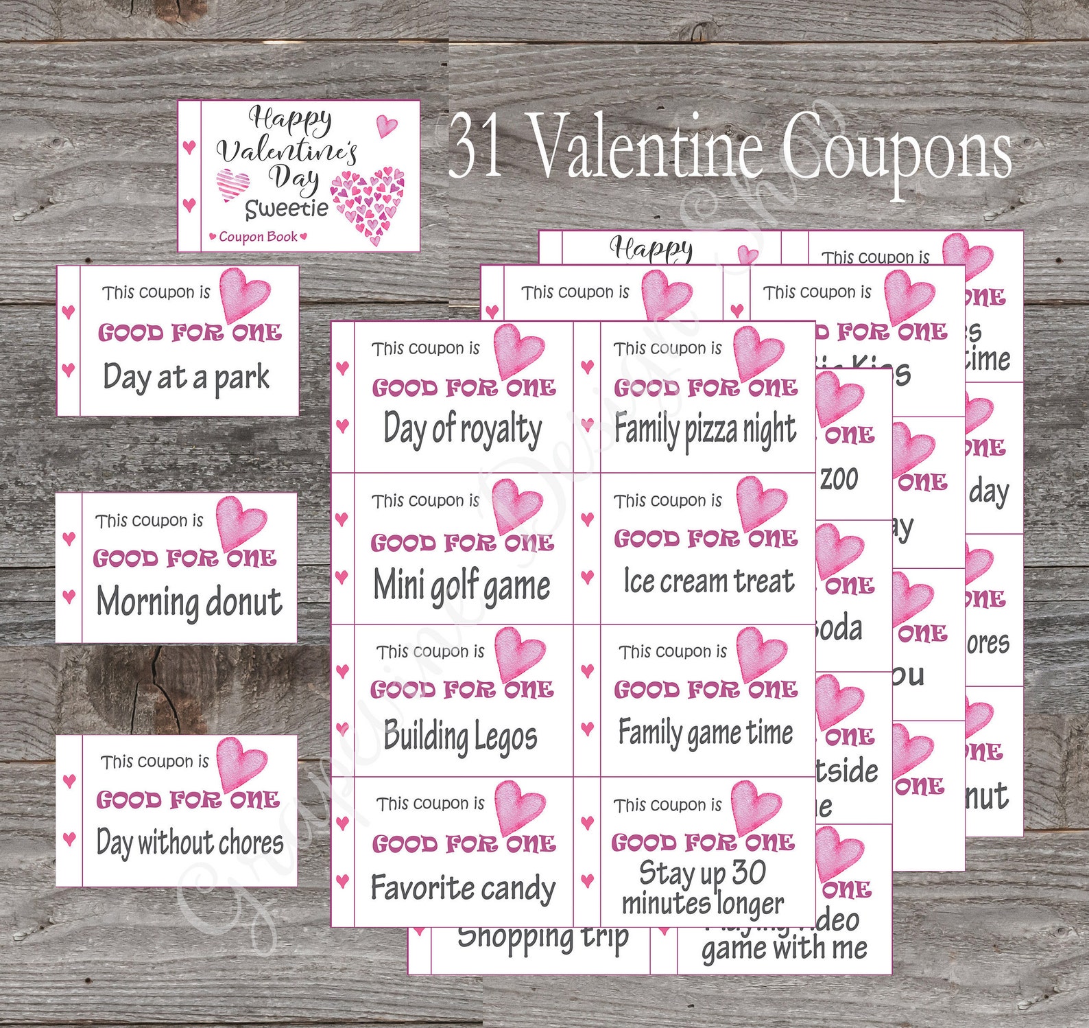 Valentine Kids Coupon Book Valentine Coupons Children - Etsy