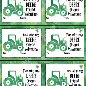 Valentine Cards for Kids- Tractor Valentine Cards - Printable Valentine ...