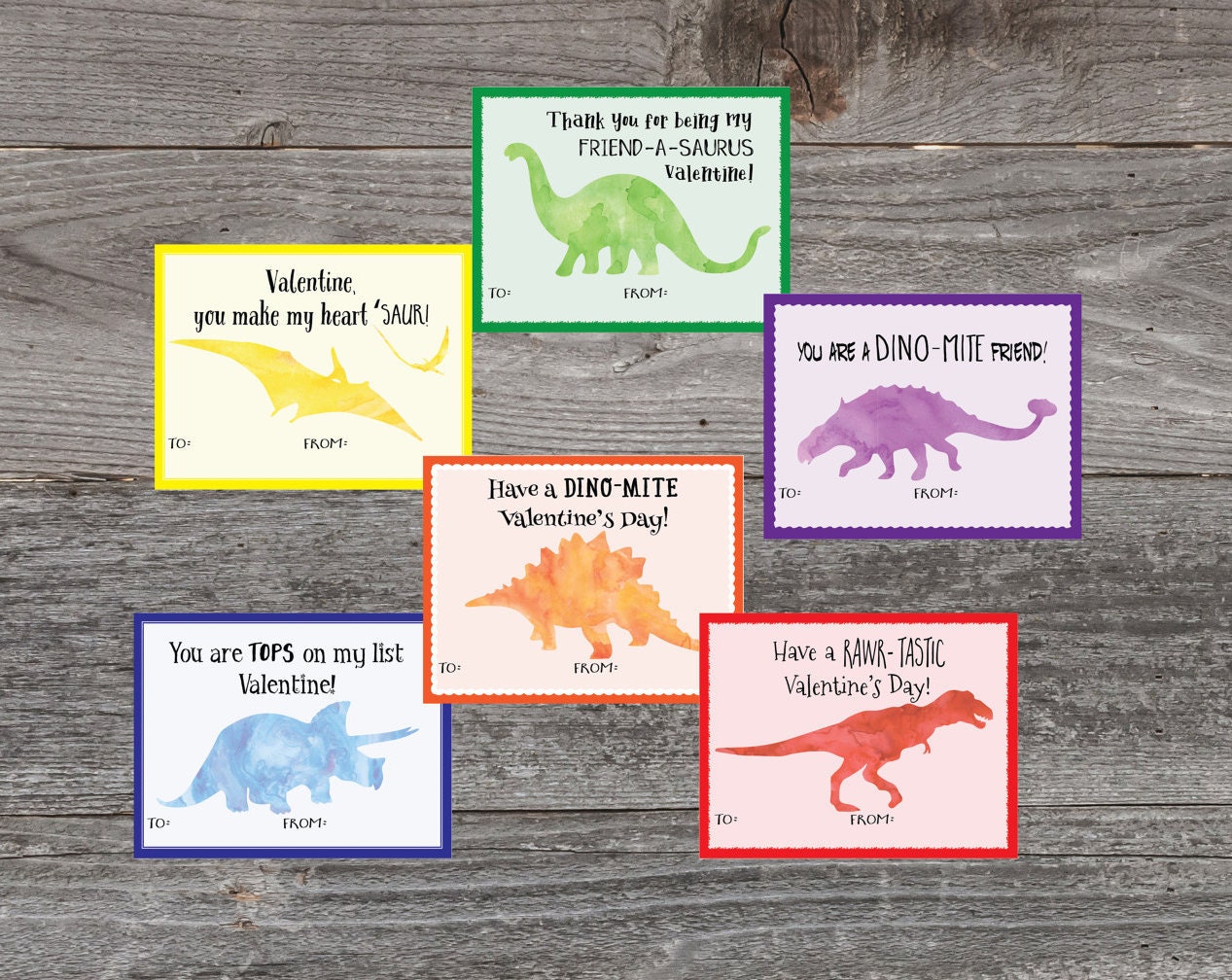 Kids Valentine Cards for School Dinosaur Valentine Cards | Etsy